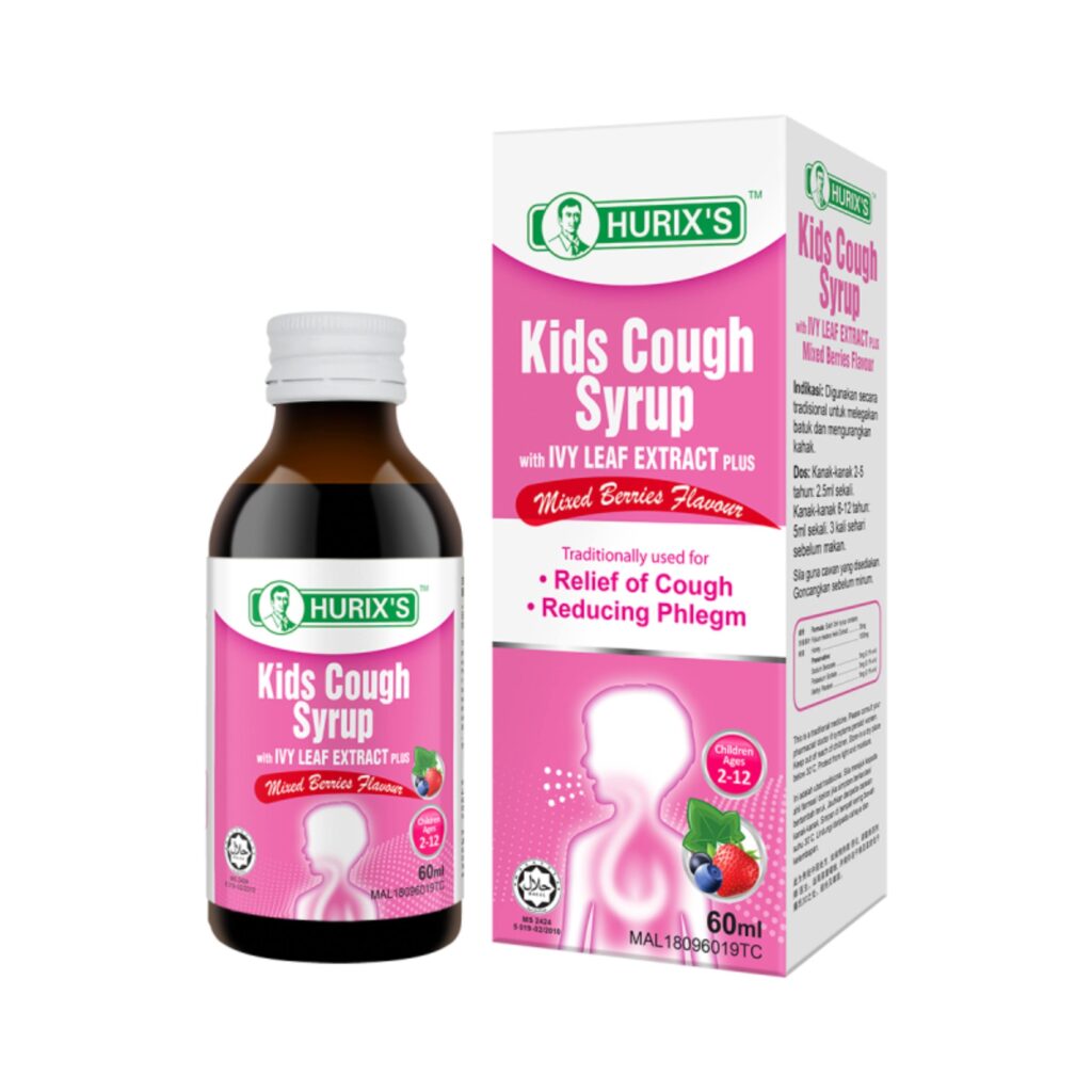 Hurix's Kids Cough Syrup with Ivy Leaf Extract + Mixed Berries ...