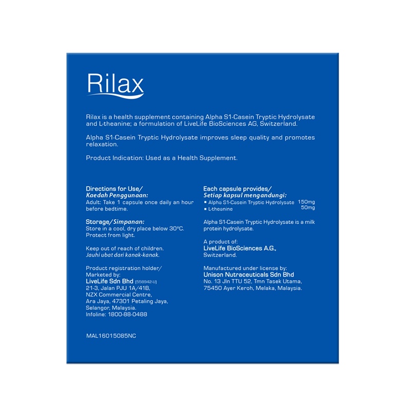 Rilax Capsule - DoctorOnCall Global Pharmacy