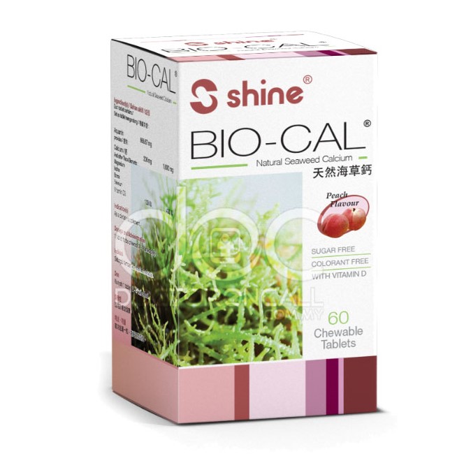 Shine Bio-Cal Natural Seaweed Calcium Chewable Tablet 60s ...