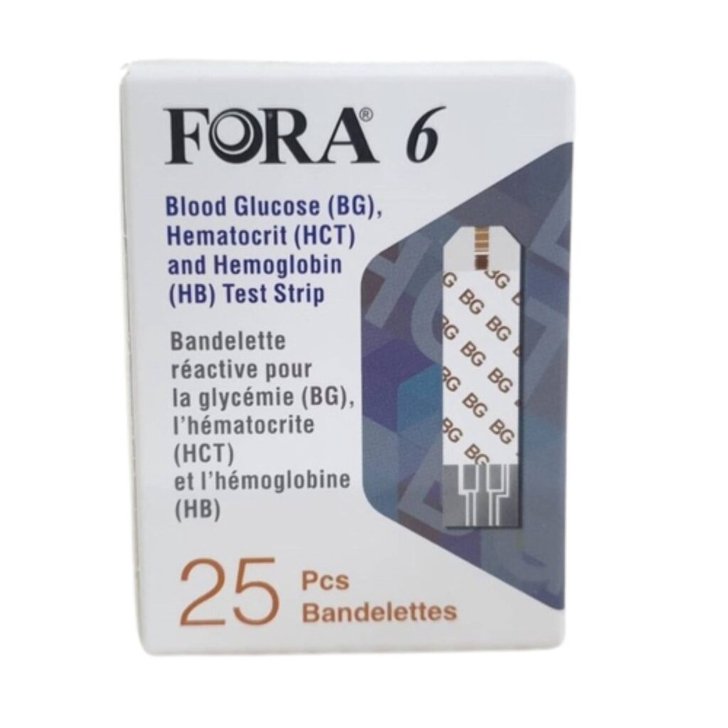 Fora 6 Blood Glucose, Hematocrit and Hemoglobin Test Strip ...
