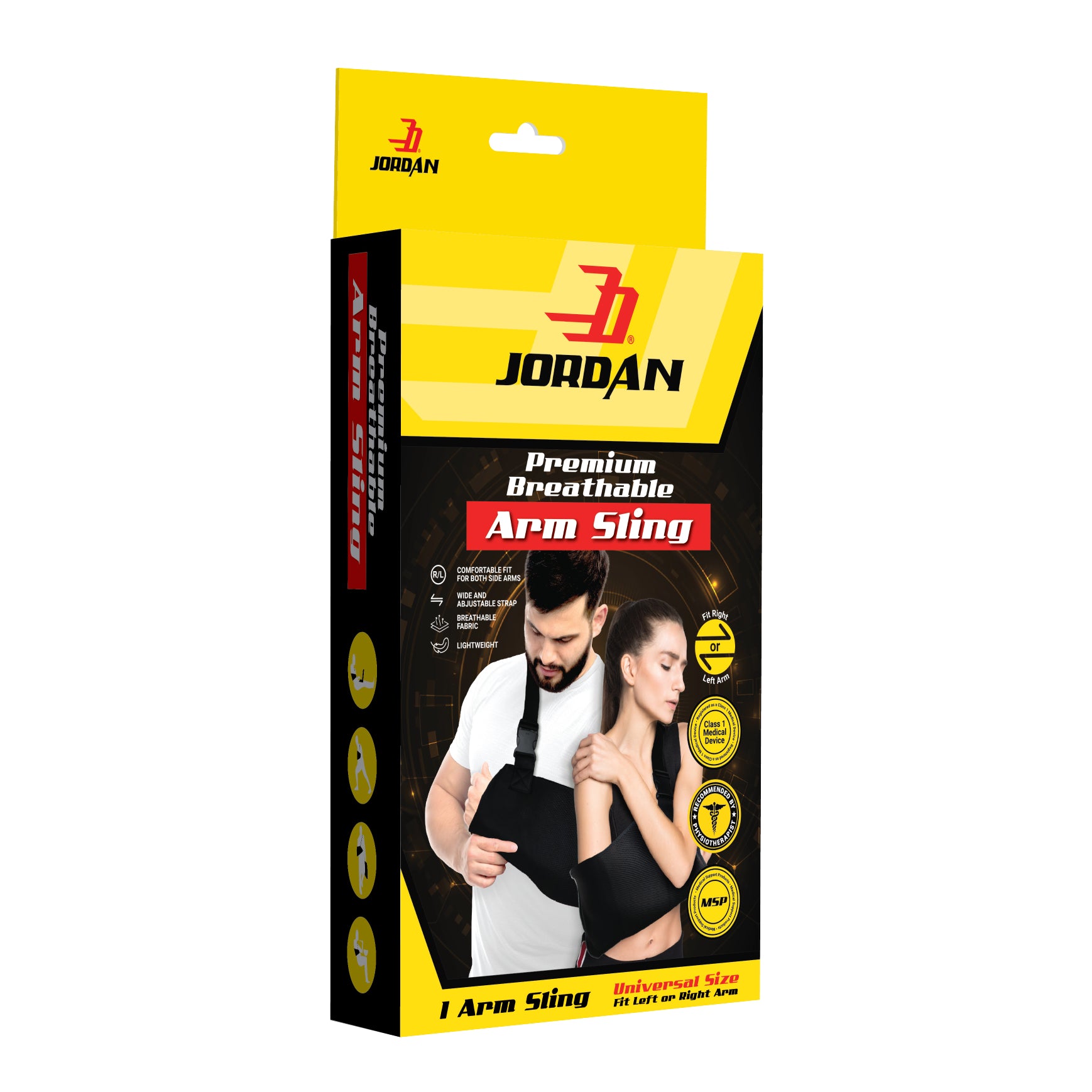 Jordan Arm Sling Premium Breathable Black (Free Size) - DoctorOnCall ...